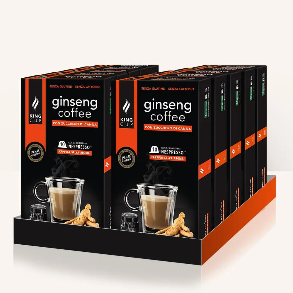 120 capsule Nespresso®* Caffè al ginseng con zucchero di canna – King ...